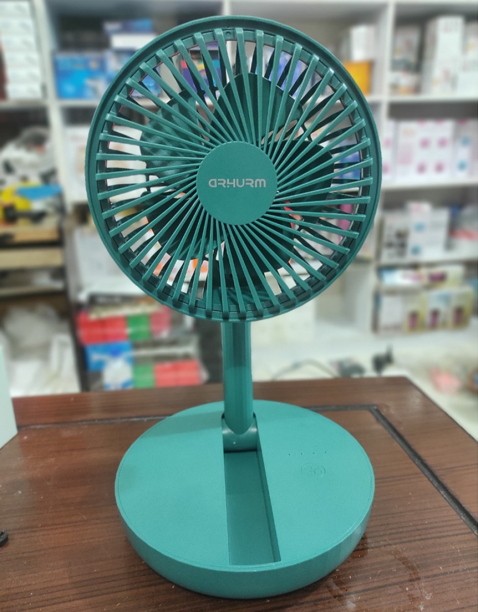 Rechargeable 5-inches Folding fan HCZ21 Green colour